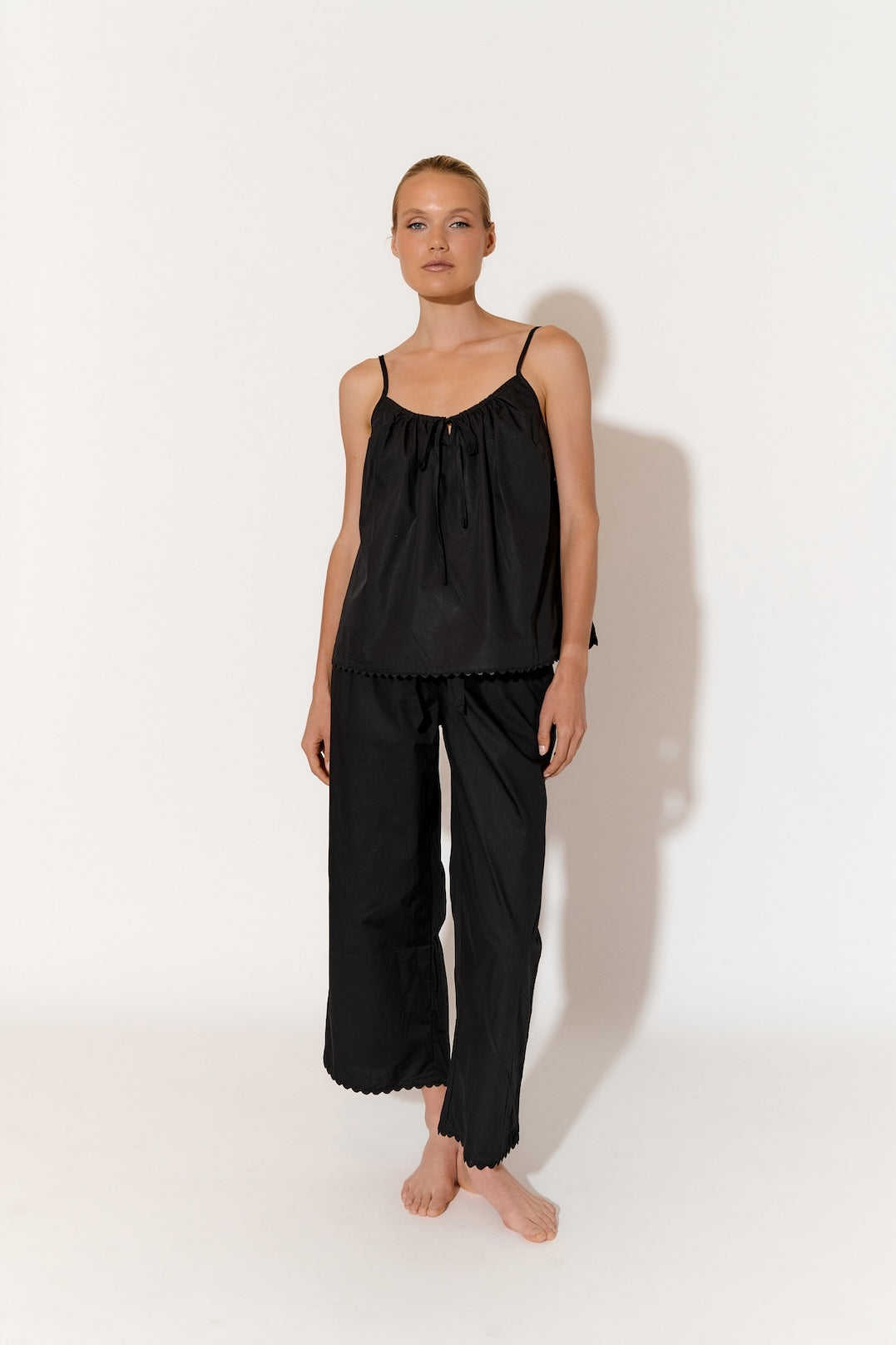 Anna and Ellie Poplin Ric Rac Set (Black) – La Calma